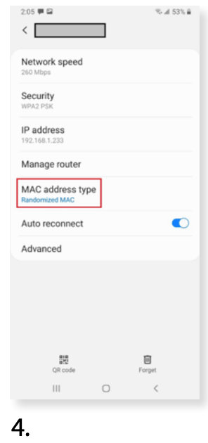 Disable Randomized MAC Address - BAI Connect